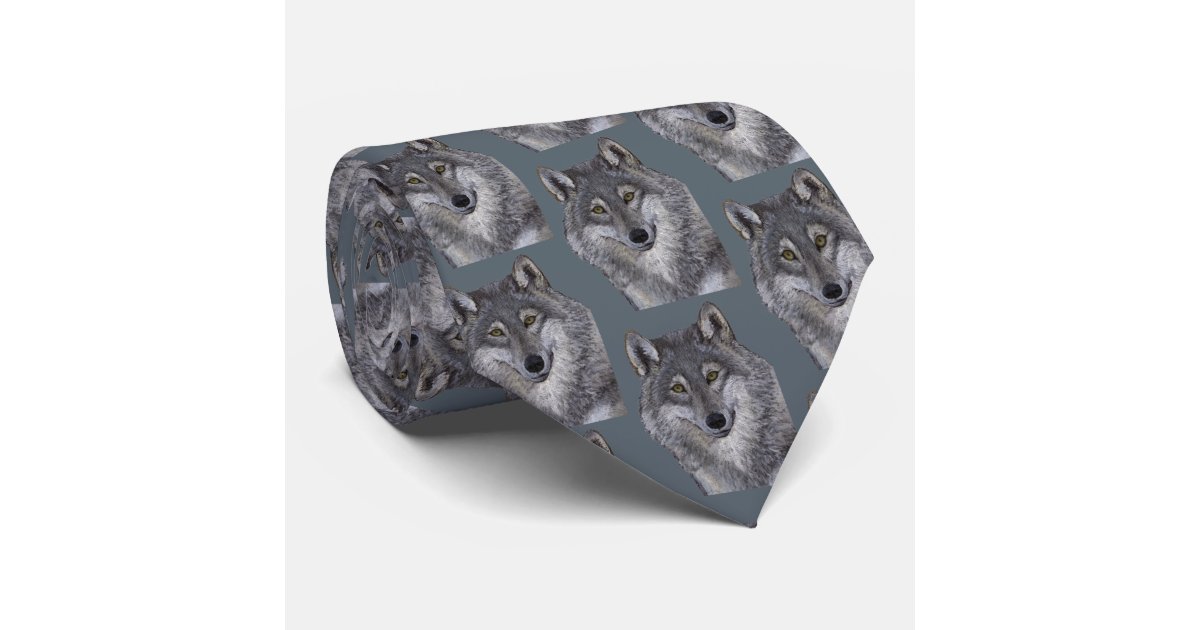 Gray Wolf Tie | Zazzle