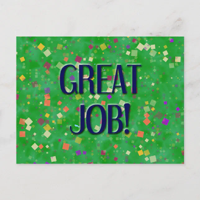 GREAT JOB POSTCARD | Zazzle