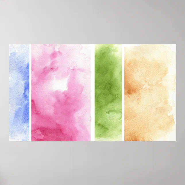 great watercolor background - watercolor paints 6 poster | Zazzle