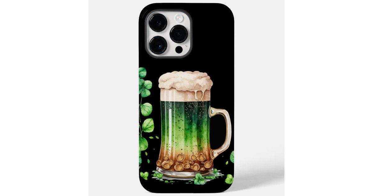 GREAT WATERCOLOR IRISH GREEN BEER Case-Mate iPhone CASE | Zazzle