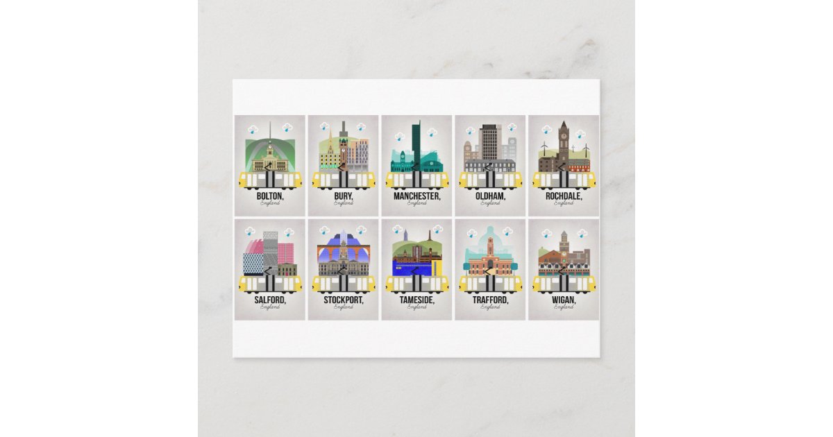 Greater Manchester Postcard | Zazzle