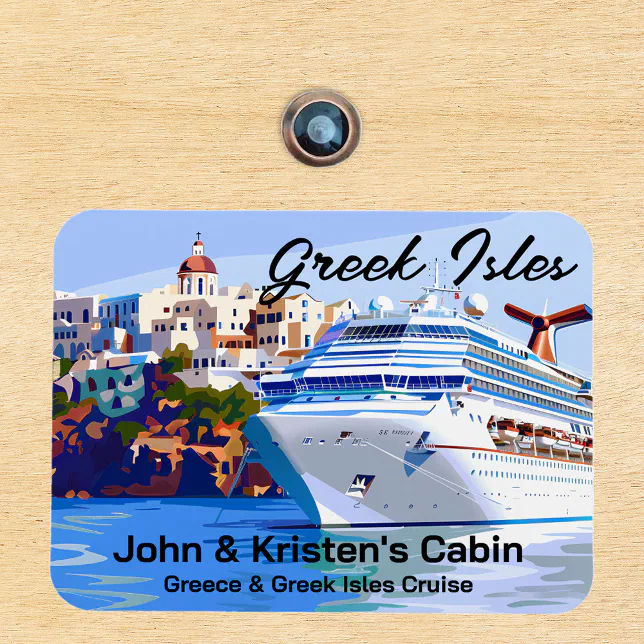 Greece Greek Isles Island Cruise Ship Magnet | Zazzle