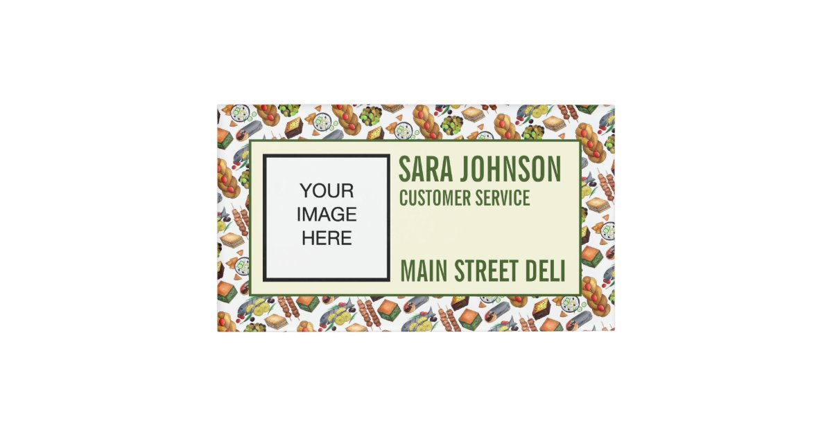 Greece Mediterranean Food Greek Diner Restaurant Name Tag | Zazzle