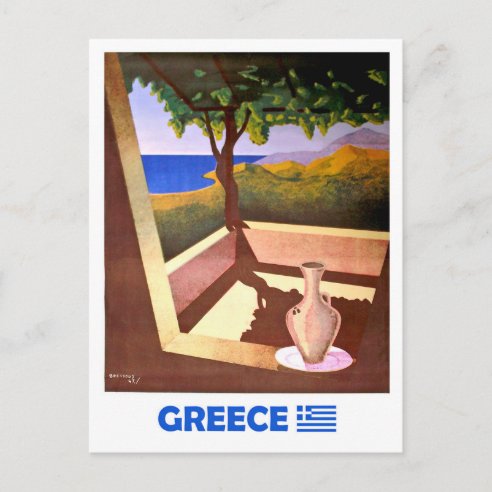 Greece Vintage Travel Postcards | Zazzle UK