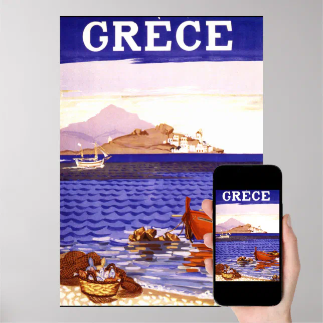 Greece Vintage Travel Poster | Zazzle