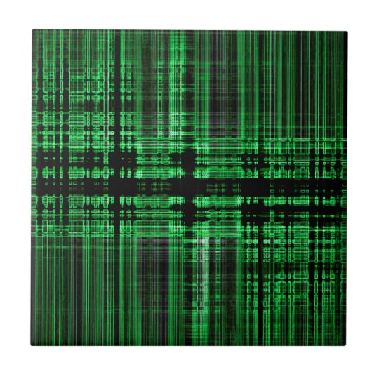 Green and black matrix pattern tile | Zazzle.co.uk