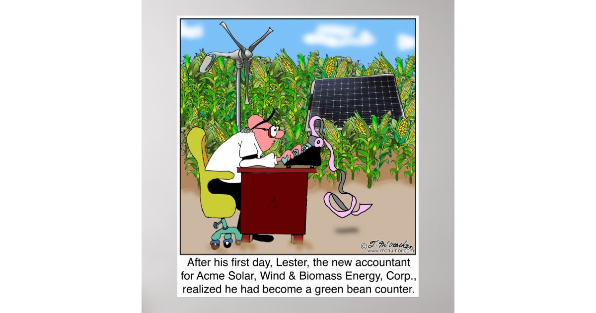 Green Bean Counter Poster | Zazzle