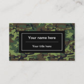 Green Camouflage, Military, Army Business Card | Zazzle