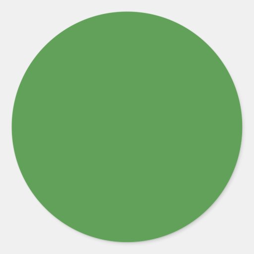 Green Colour Circle Round Sticker | Zazzle