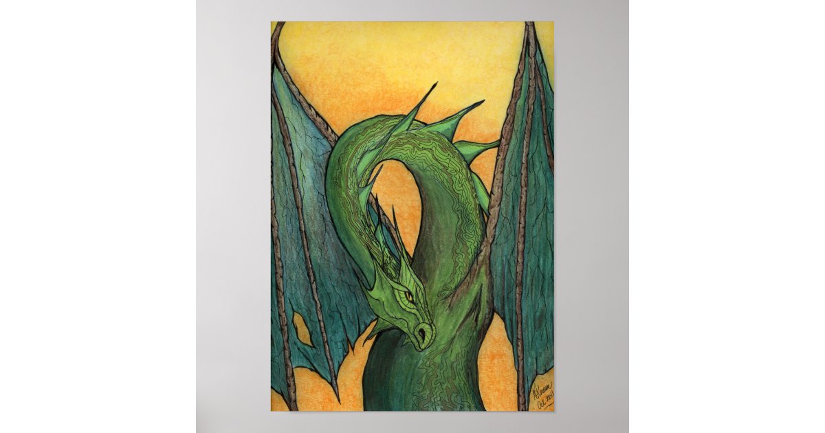 Green Dragon Poster | Zazzle