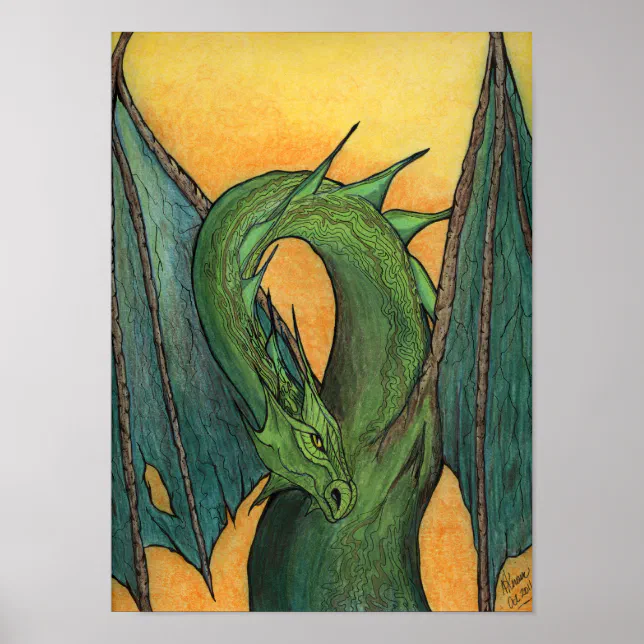 Green Dragon Poster | Zazzle