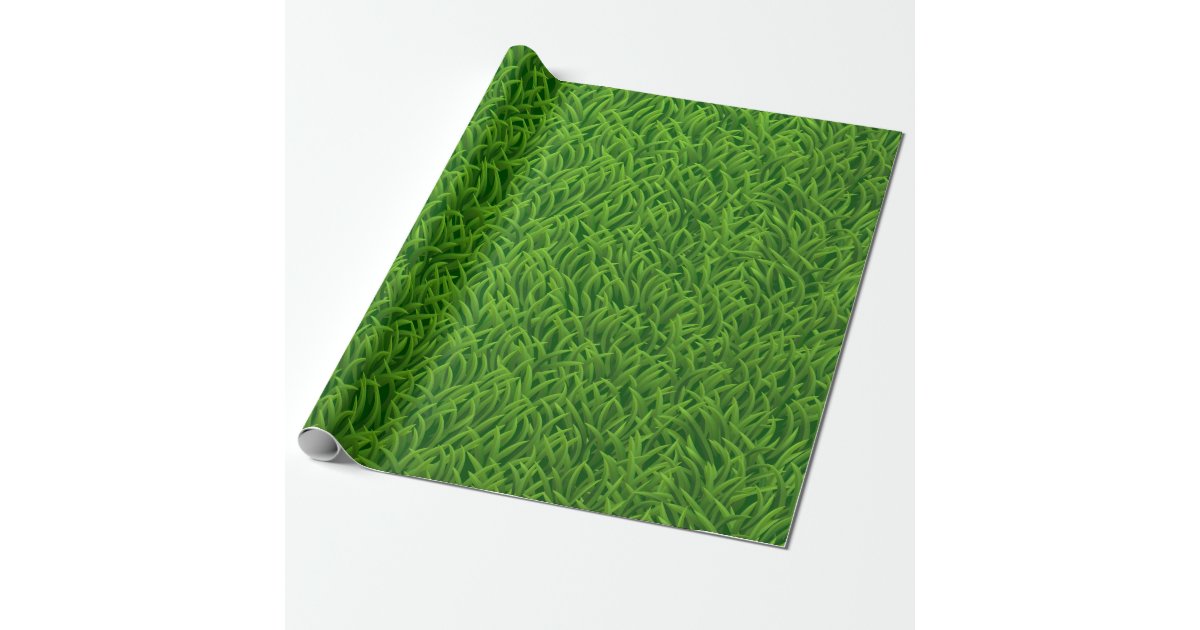 Green grass texture wrapping paper | Zazzle