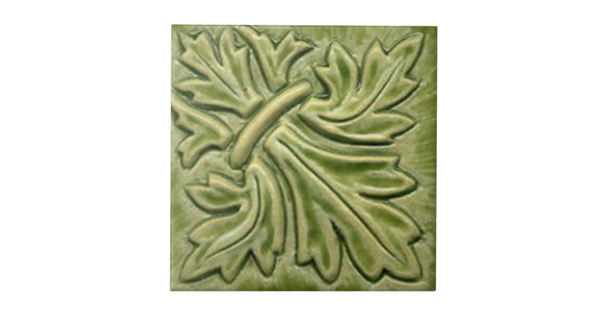 Green leaf tile | Zazzle