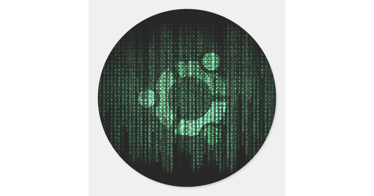 Green Linux Terminal Classic Round Sticker | Zazzle