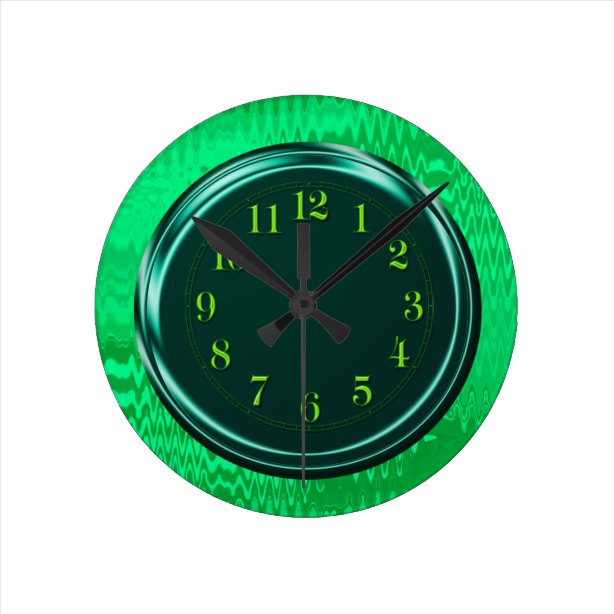Neon Green Wall Clocks | Zazzle UK