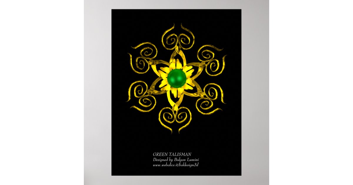 GREEN TALISMAN POSTER | Zazzle