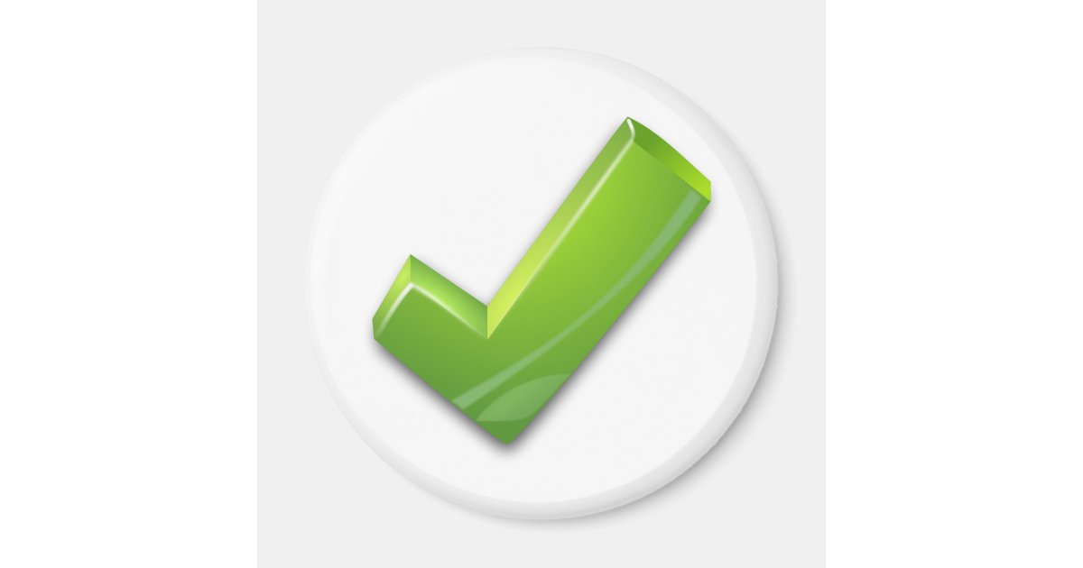 Green-Tick Magnet | Zazzle