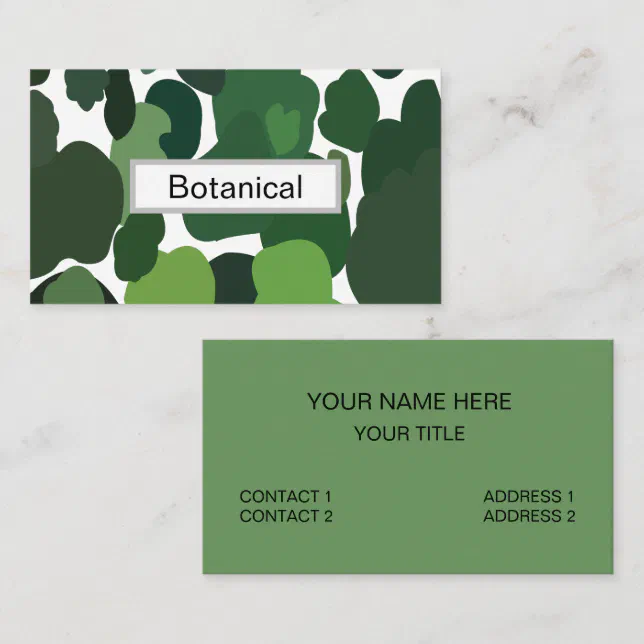 Green Trees Modern Tropical Rainforest Pattern Business Card | Zazzle
