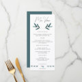 Greenery Forest Wedding Dinner Menu Card | Zazzle