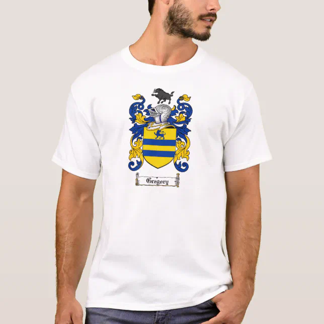 GREGORY FAMILY CREST - GREGORY COAT OF ARMS T-Shirt | Zazzle