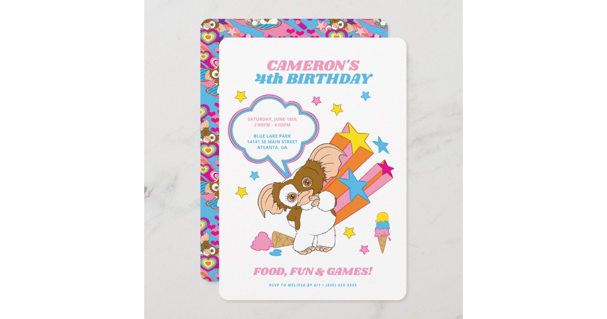 Gremlins | Gizmo Birthday Invitation | Zazzle