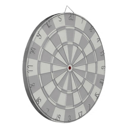 Grey And White Dartboard | Zazzle
