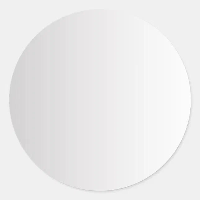 Grey Gradient Blank Template, DIY Text Art Logo Classic Round Sticker ...