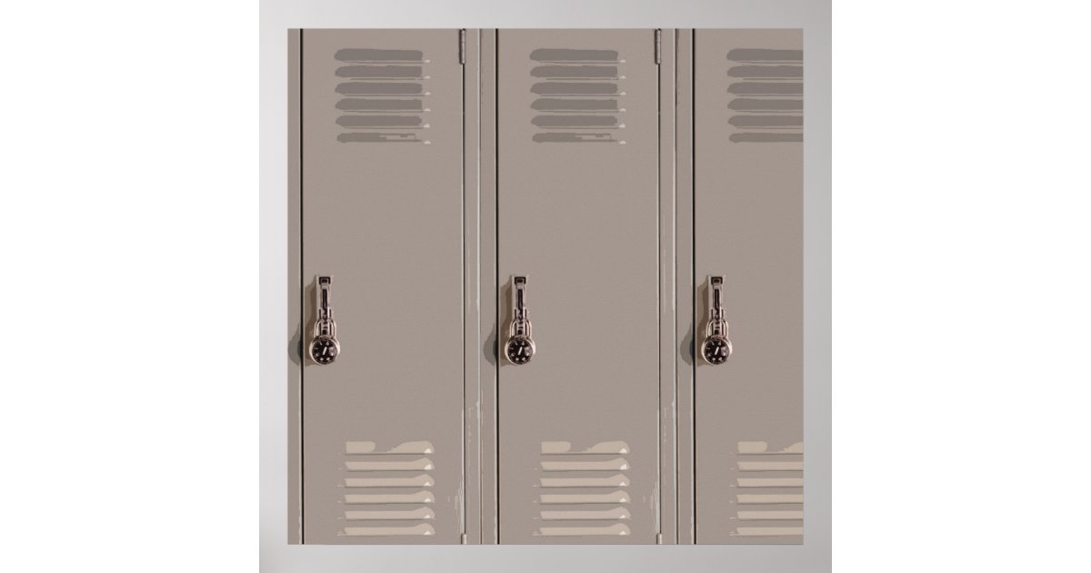 Grey School Lockers, High School Student Poster | Zazzle.co.uk