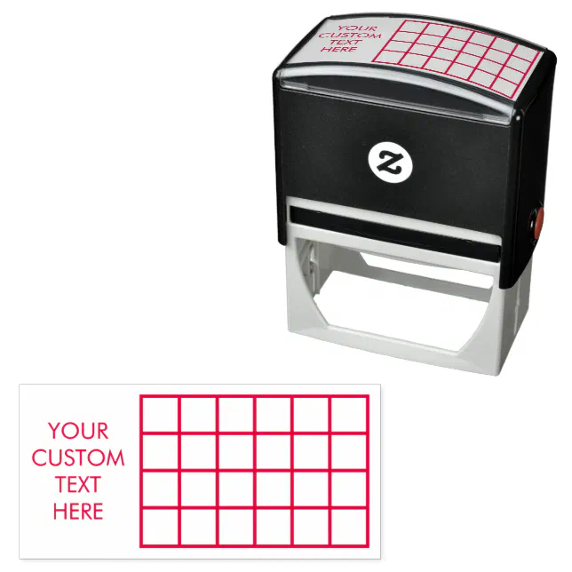 Grid Table Editable Box Personalised Office Self-inking Stamp | Zazzle