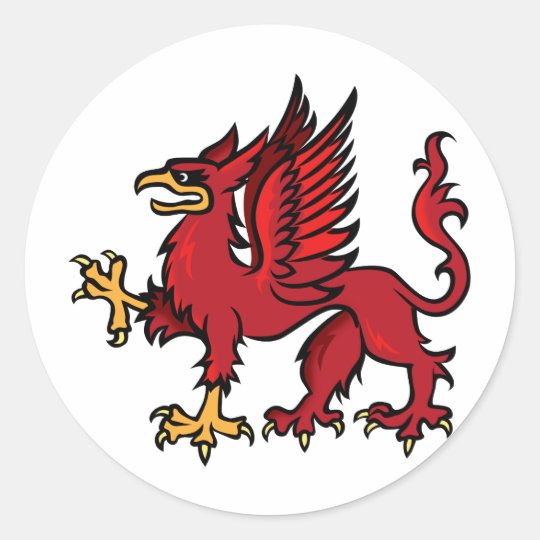 Griffin Classic Round Sticker | Zazzle.co.uk