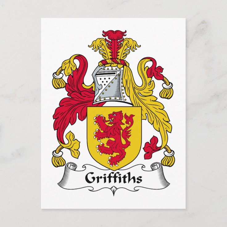 Griffiths Family Crest Postcard | Zazzle