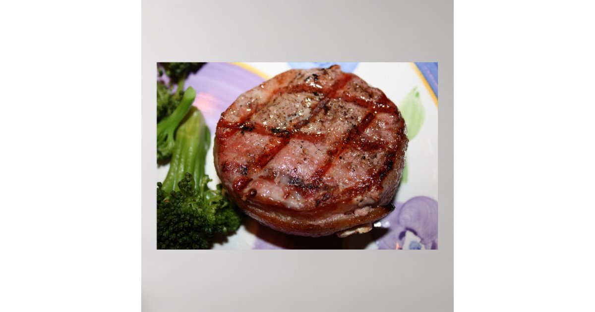 Grilled Filet Mignon Poster | Zazzle