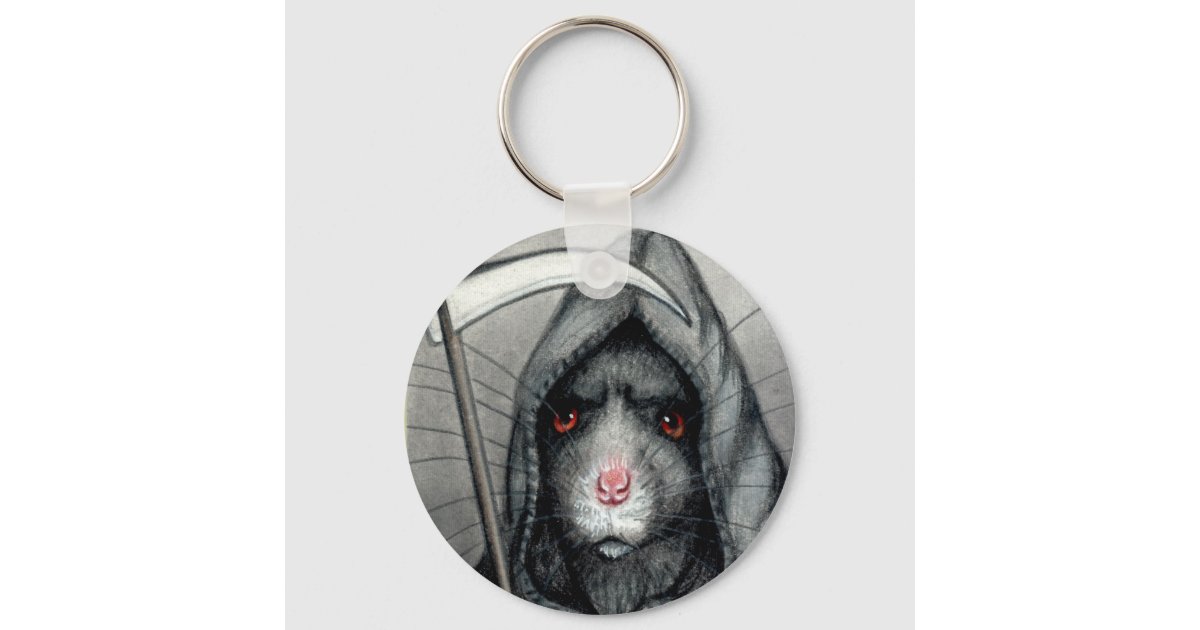 Grim Reaper Rat Keychain | Zazzle
