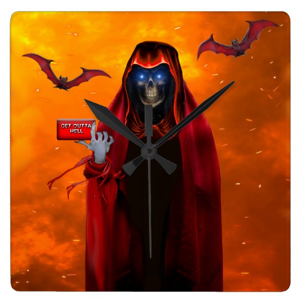 Grim Reaper Wall Clocks | Zazzle UK
