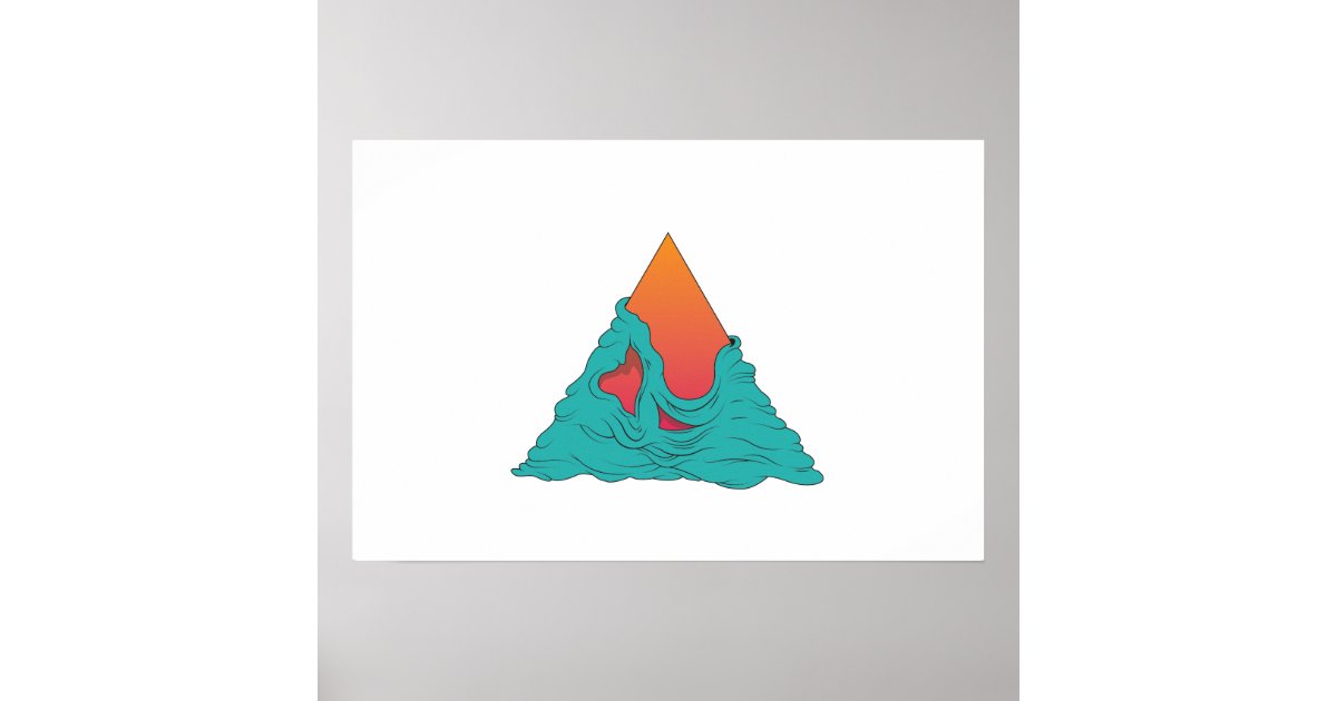 Grime Sunset Triangle Poster | Zazzle