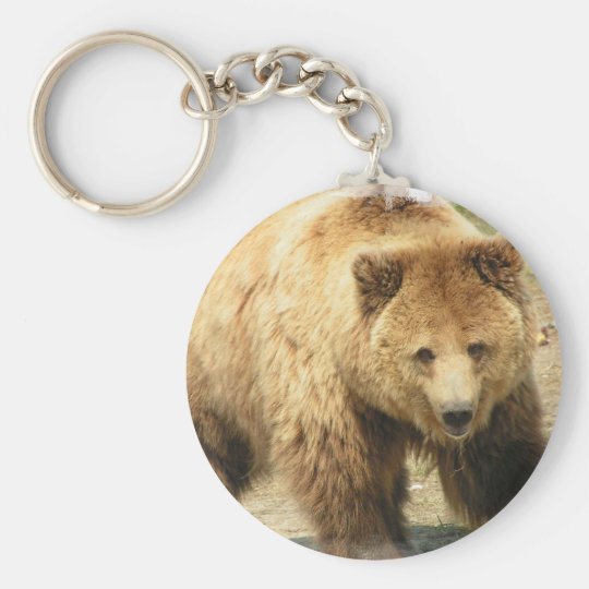 Grizzly Bear Keychain | Zazzle.co.uk