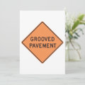 Grooved Pavement Road Sign Invitation | Zazzle