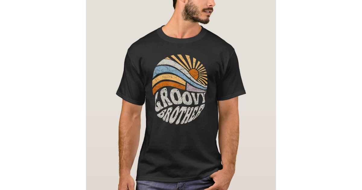 Groovy Brother 70s Aesthetic 1970's Retro Brother T-Shirt | Zazzle