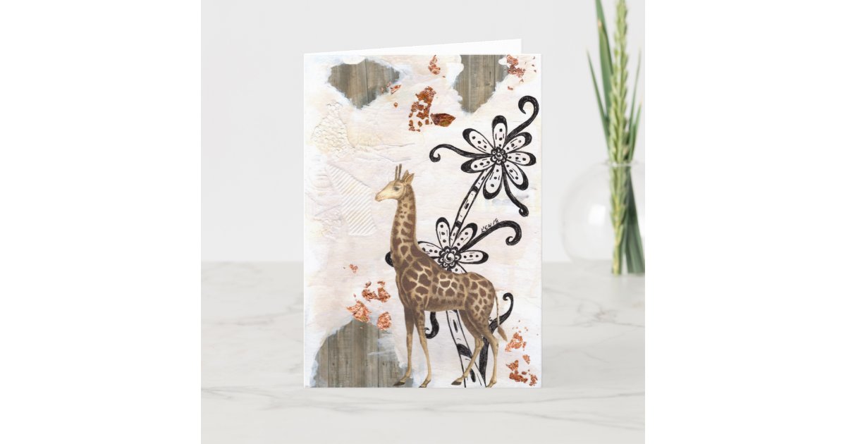 Groovy Giraffe Card | Zazzle