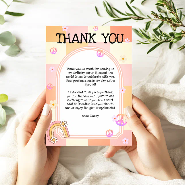 Groovy Girls Thank You Card | Zazzle
