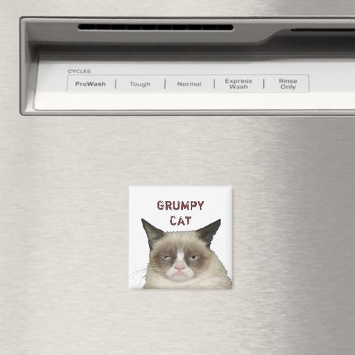 Grumpy Cat Magnet with Text | Zazzle