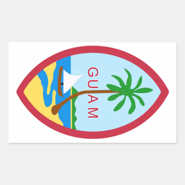 GUAM - emblem/flag/coat of arms/symbol Rectangular Sticker | Zazzle