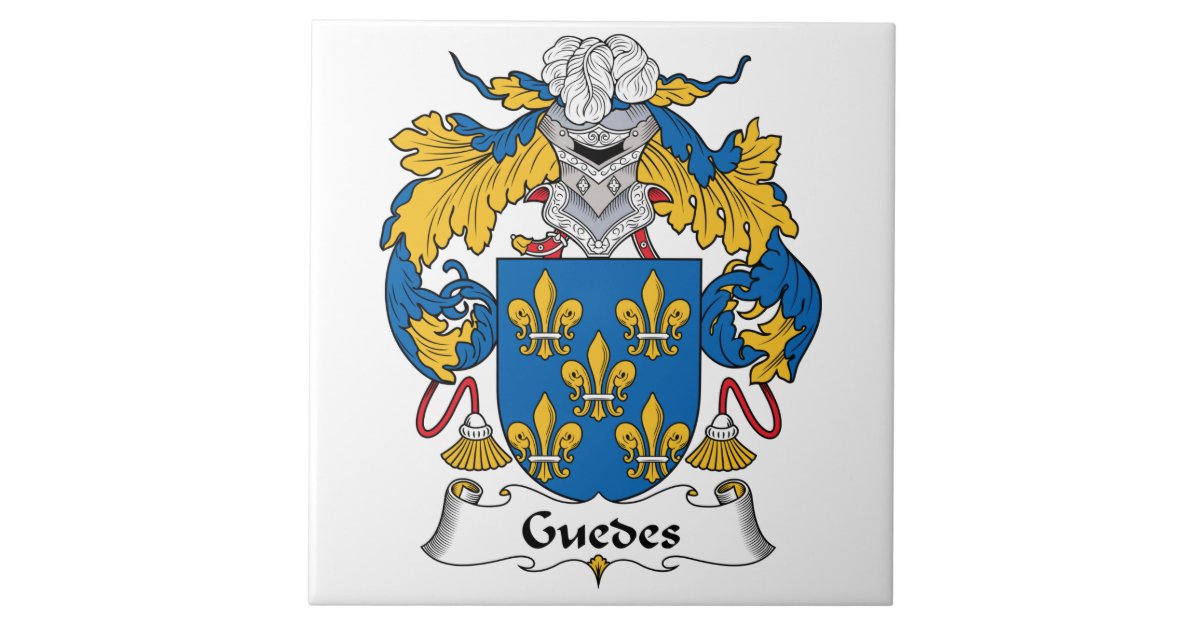 Guedes Family Crest Tile | Zazzle
