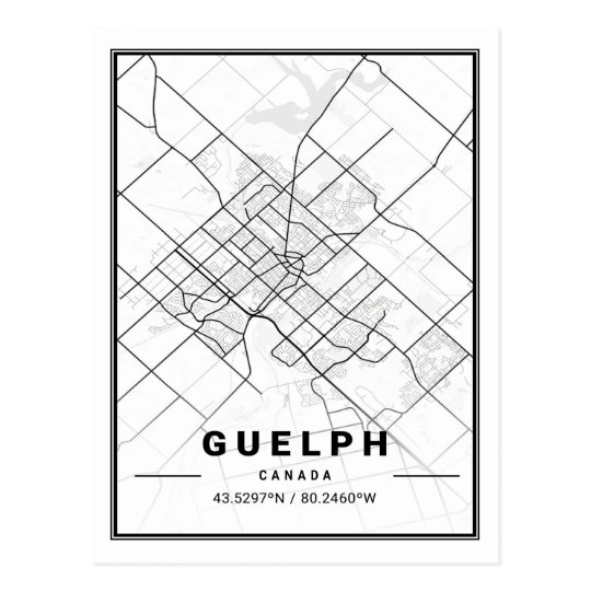 Guelph Ontario Canada Travel City Map Poster Postcard | Zazzle.co.uk