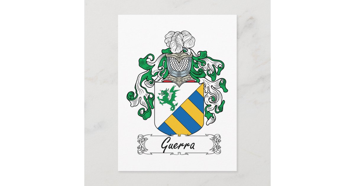 Guerra Family Crest Postcard | Zazzle