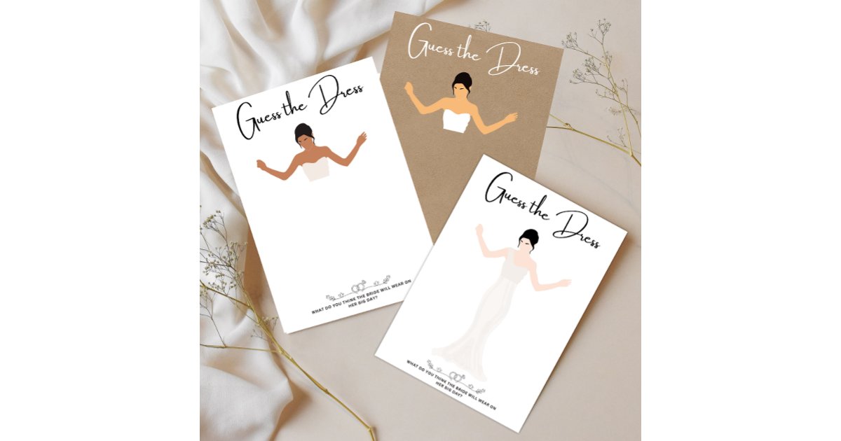 Guess the bride to be dress card | Zazzle