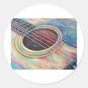 Acoustic Guitar Stickers & Labels | Zazzle UK