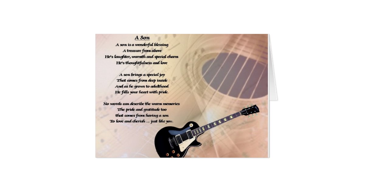 Guitar Design - Son poem | Zazzle