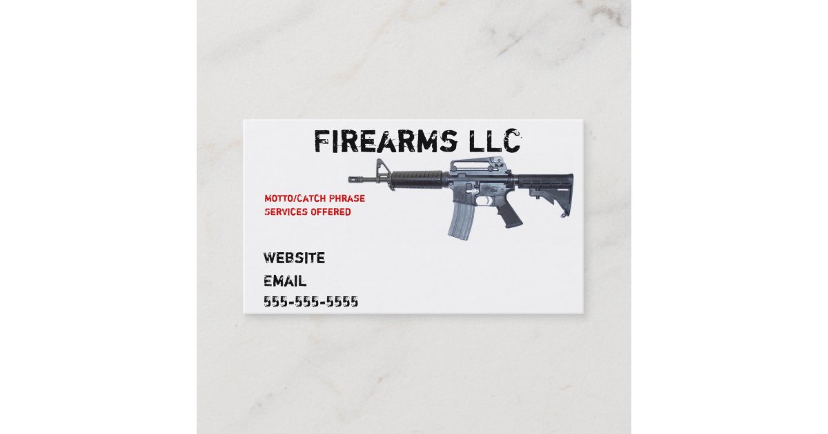Gun Business Card | Zazzle