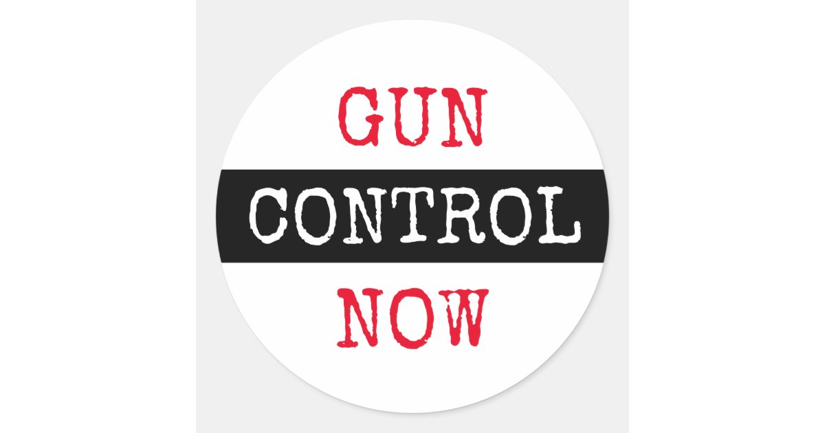 Gun Control Now Button Classic Round Sticker | Zazzle